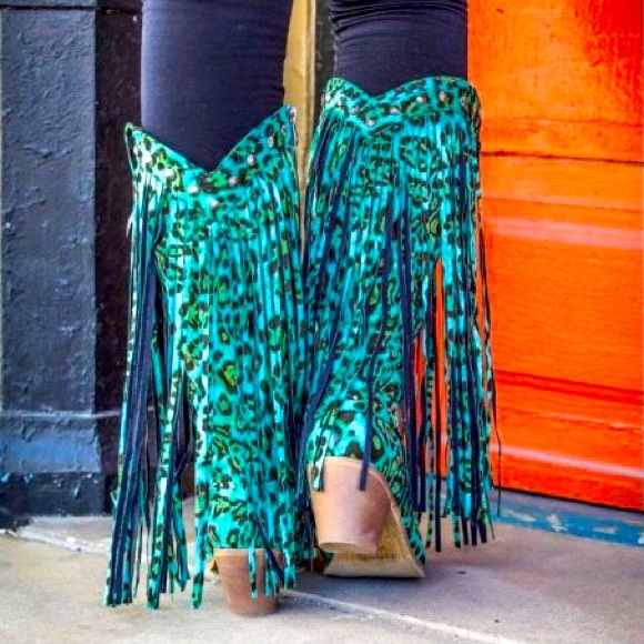 L&B | Shoes | Lb Louisiana Leopard Fringe Boots | Poshmark